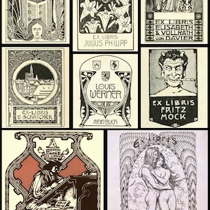 EX-LIBRIS 77 Rare Vintage Books on Dvd-rom, Bookplates, Book Plate Art ...
