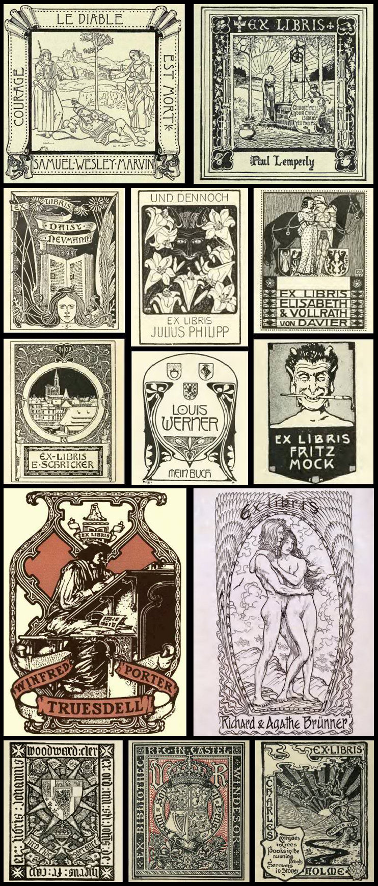 EX-LIBRIS 77 Rare Vintage Books on Dvd-rom, Bookplates, Book Plate Art ...