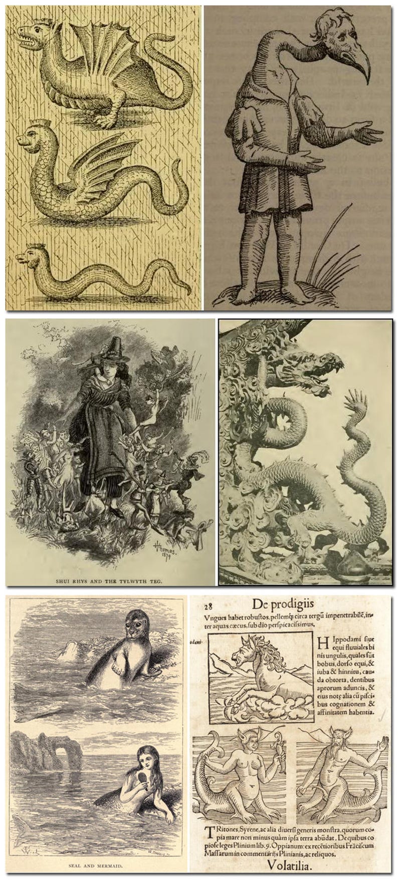MYTHICAL CREATURES 24 Vintage Books Pdf + 650 Hi-res Images on Dvd-rom ...