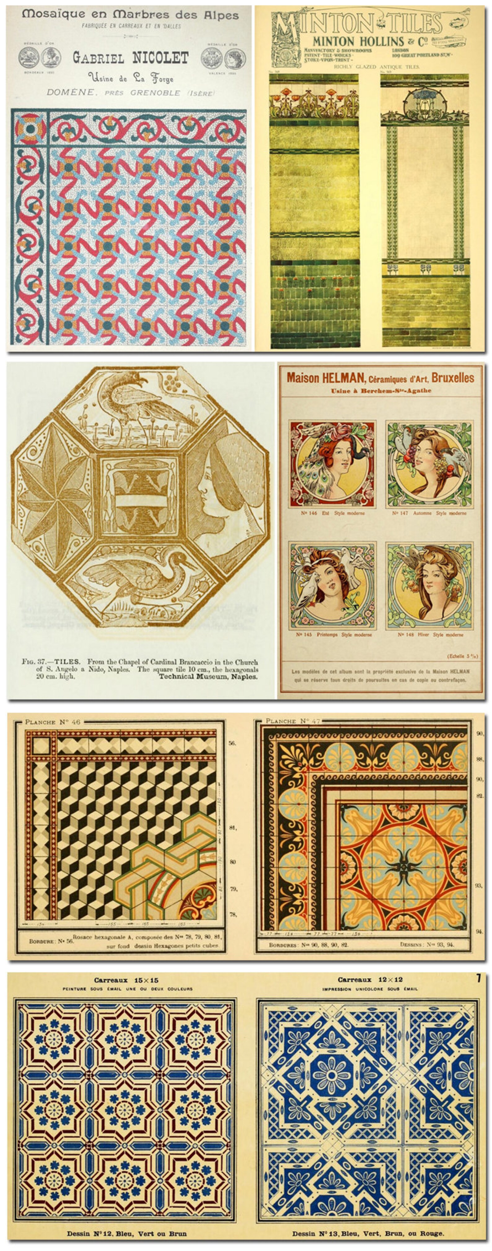 TILES 41 Vintage Trade Catalogues & Books Pdf on Dvd-rom Tiling, Mosaic ...