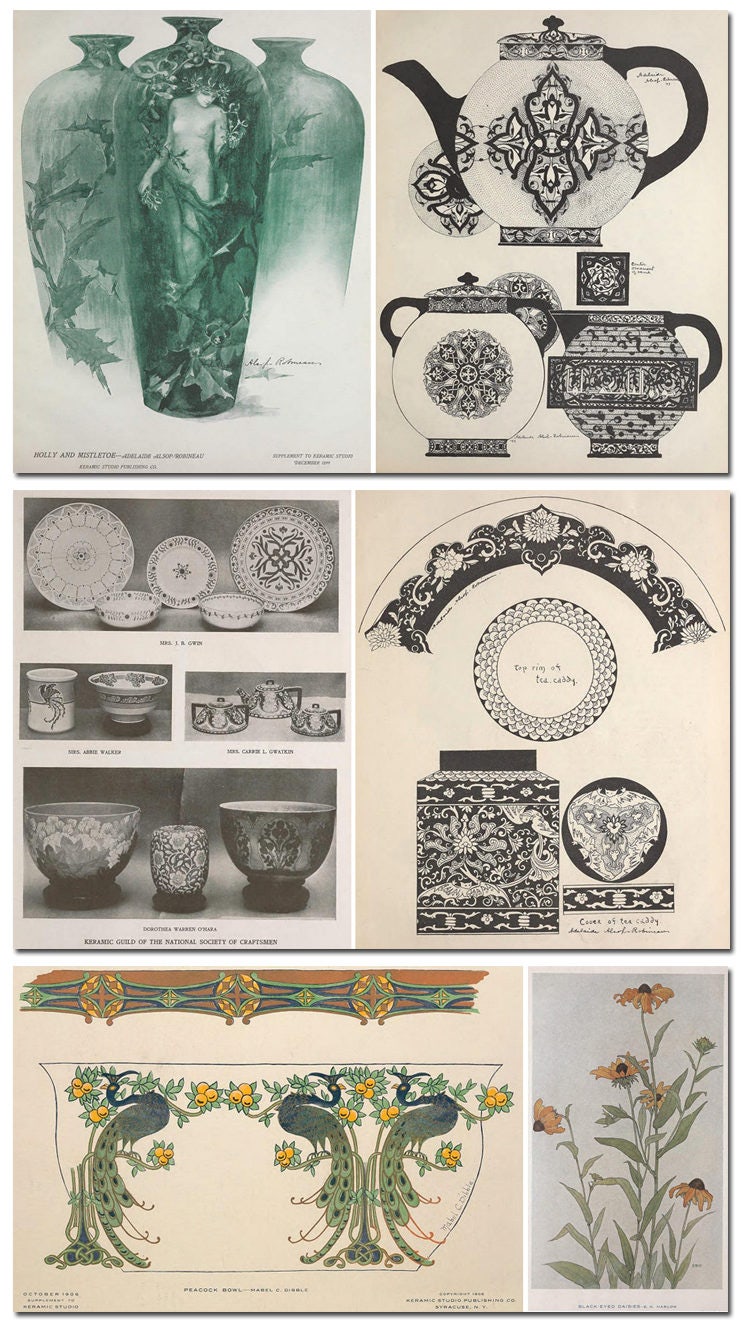 KERAMIC STUDIO 228 Issues Pdf on Dvd-rom Vintage Art Nouveau, Ceramics ...