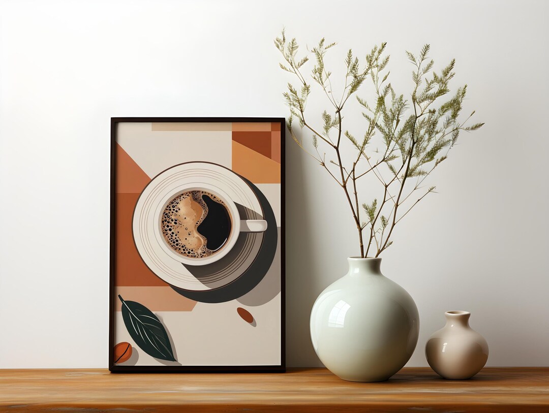 Coffee Print Coffee Wall Art Kitchen Coffee Poster Print Minimalist ...