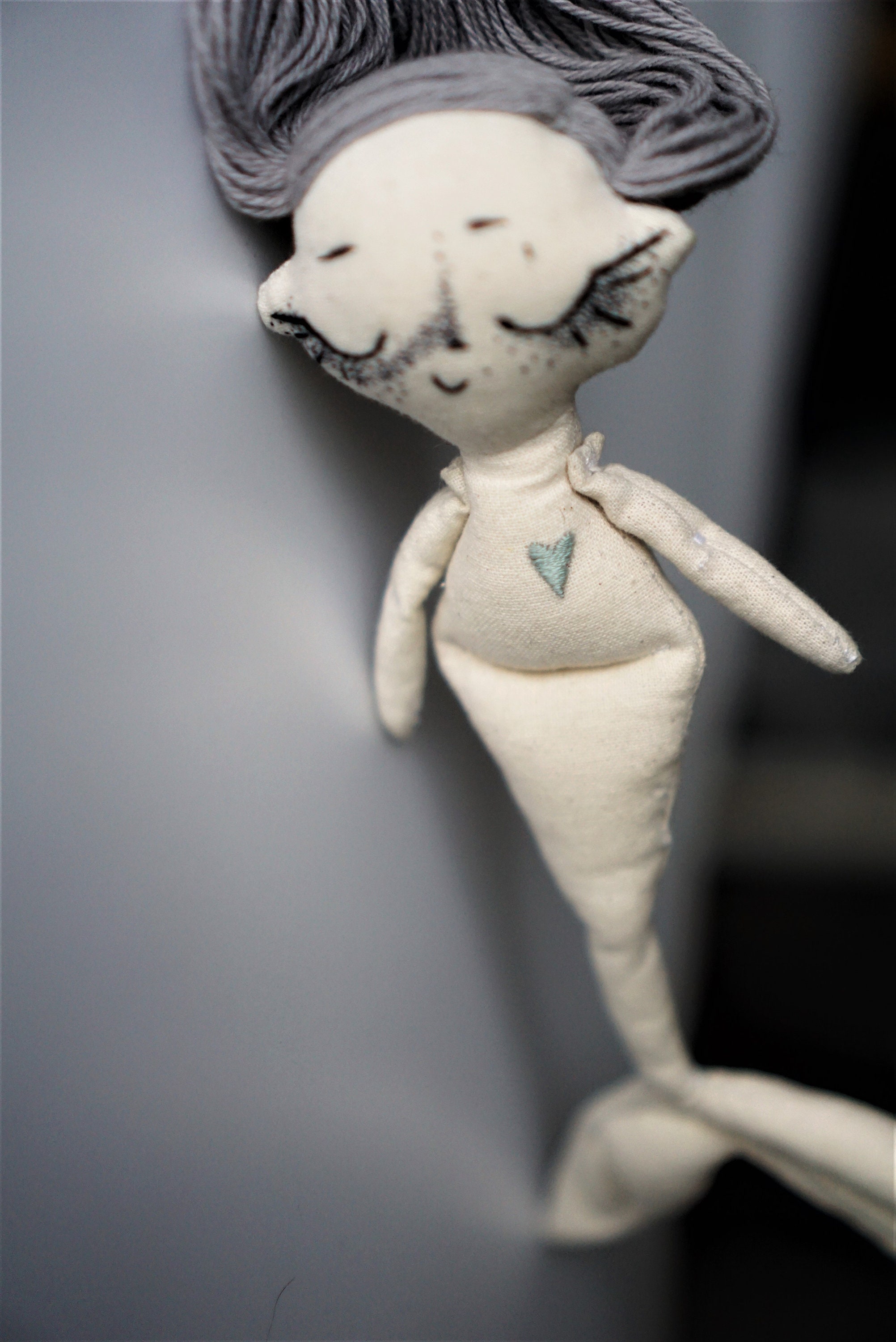 Mermaid, Custom Miniature, Rag Doll, Art Doll, Mermaid Doll, Mermaid ...