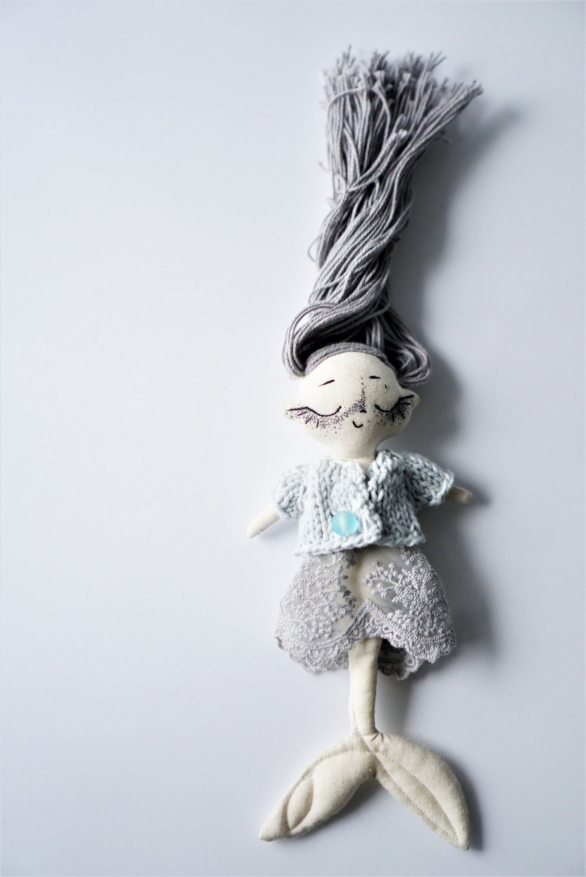 Mermaid, Custom Miniature, Rag Doll, Art Doll, Mermaid Doll, Mermaid ...