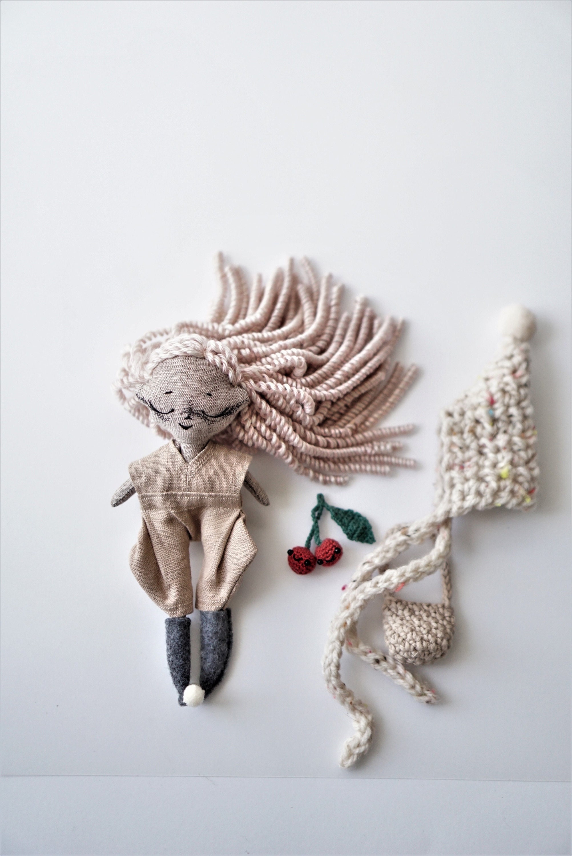 Tiny Doll, Small Doll, Mini Doll, Tiny Rag Doll, Custom Miniature, Rag ...