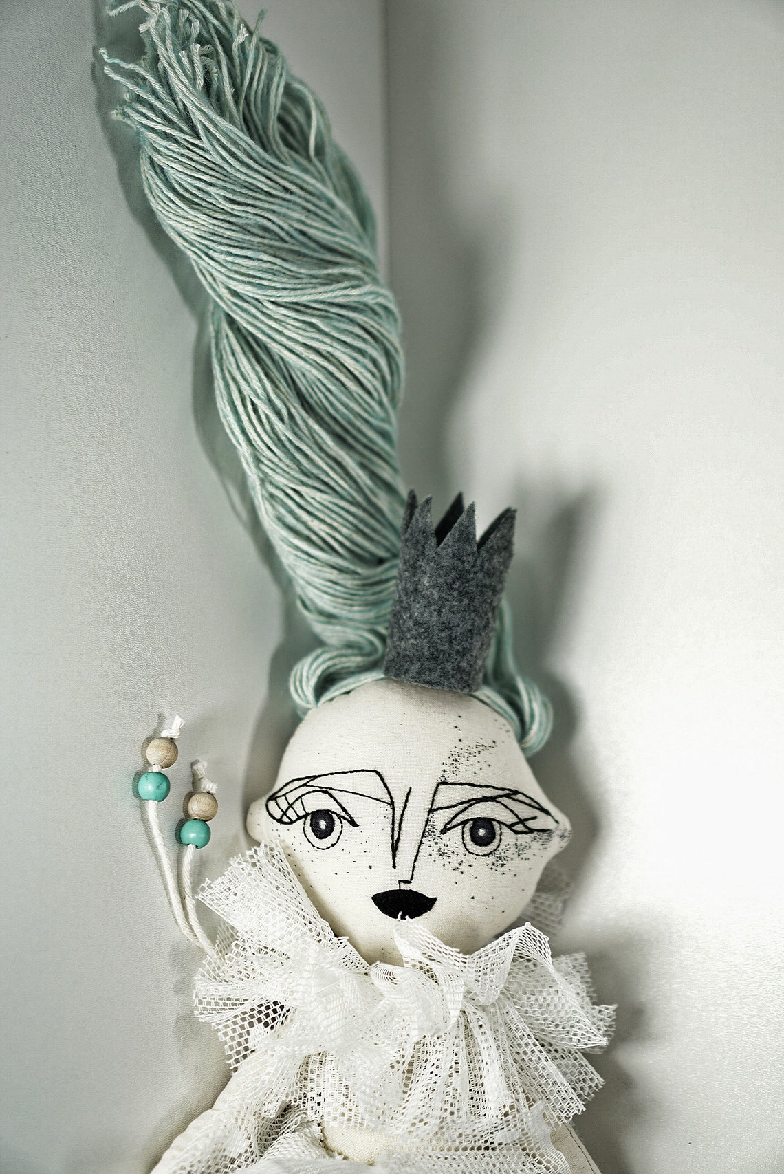 Mermaid stuffed mermaid rag doll art mermaid unique mermaid | Etsy