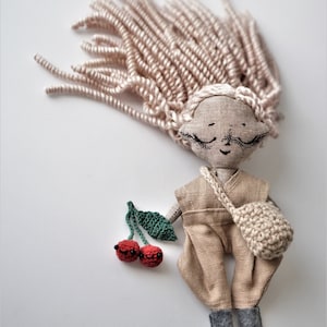 Tiny Doll, Small Doll, Mini Doll, Tiny Rag Doll, Custom Miniature, Rag ...