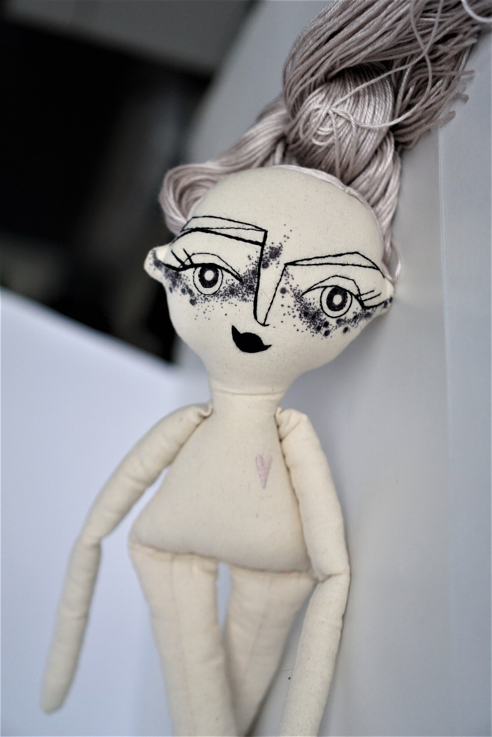 Rag Doll, Art Doll, Art Work, Boudoir Doll, Cloth Doll, Collectible ...