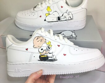 Nike Air Force 1 Custom snoopy Hand Painted | Etsy