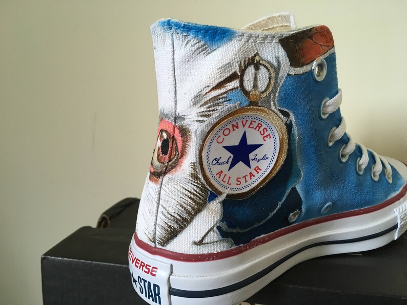 Hand-painted Converse All Star Sneakers Custom Alice in | Etsy