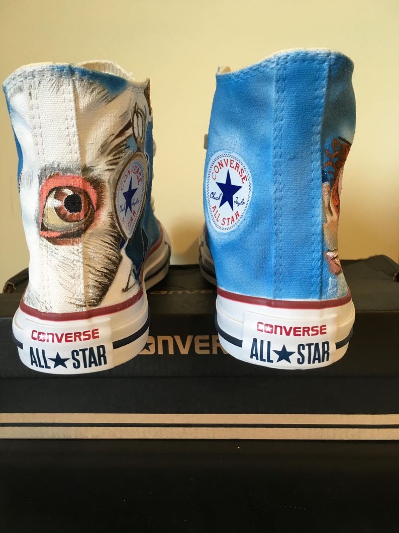 Hand-painted Converse All Star Sneakers Custom Alice in | Etsy