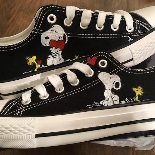 Converse All Star Snoopy Sneakers Hand Painted Custom Snoopy - Etsy