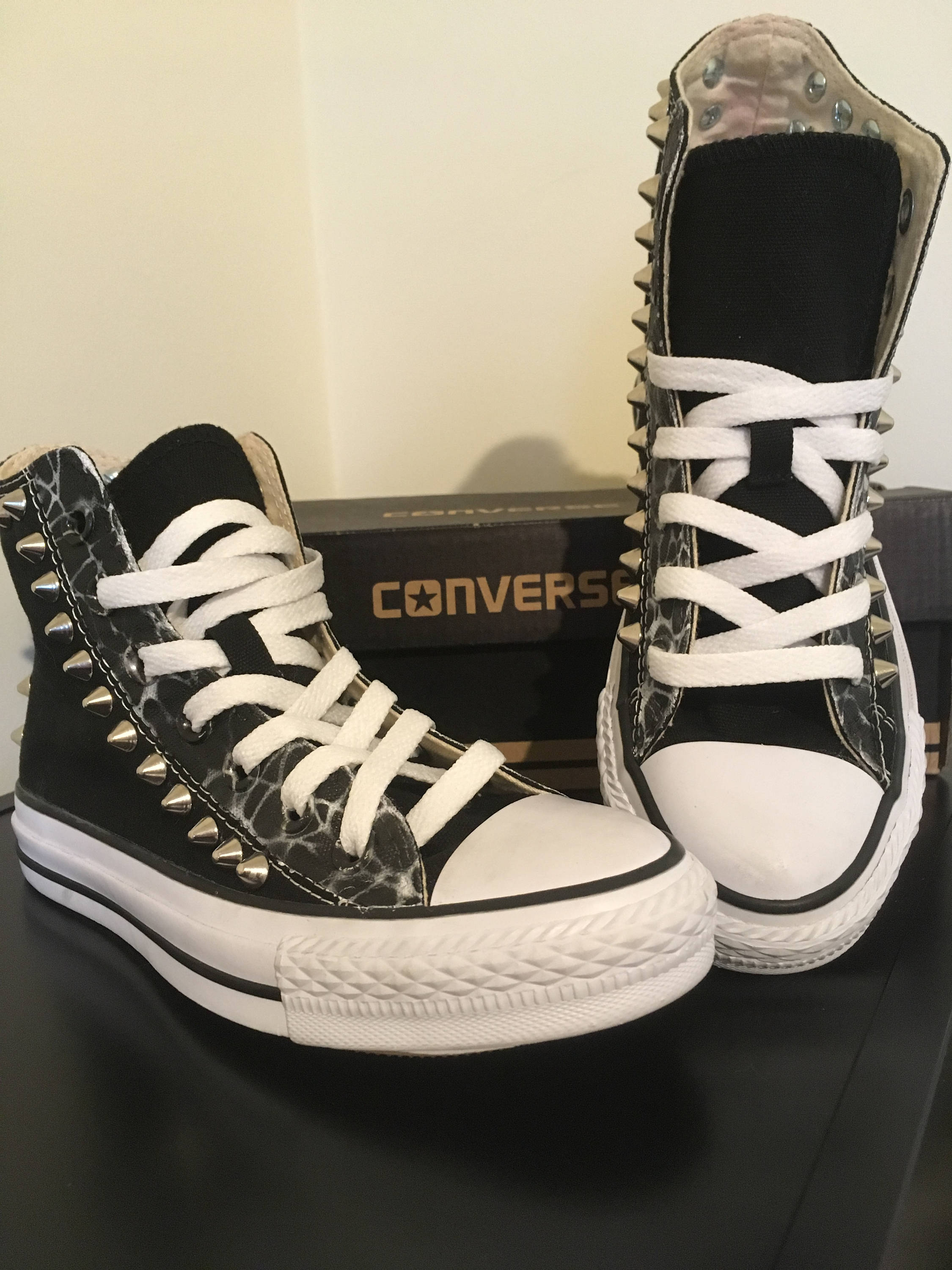 Sneakers Converse All Star Customized With Studs and - Etsy
