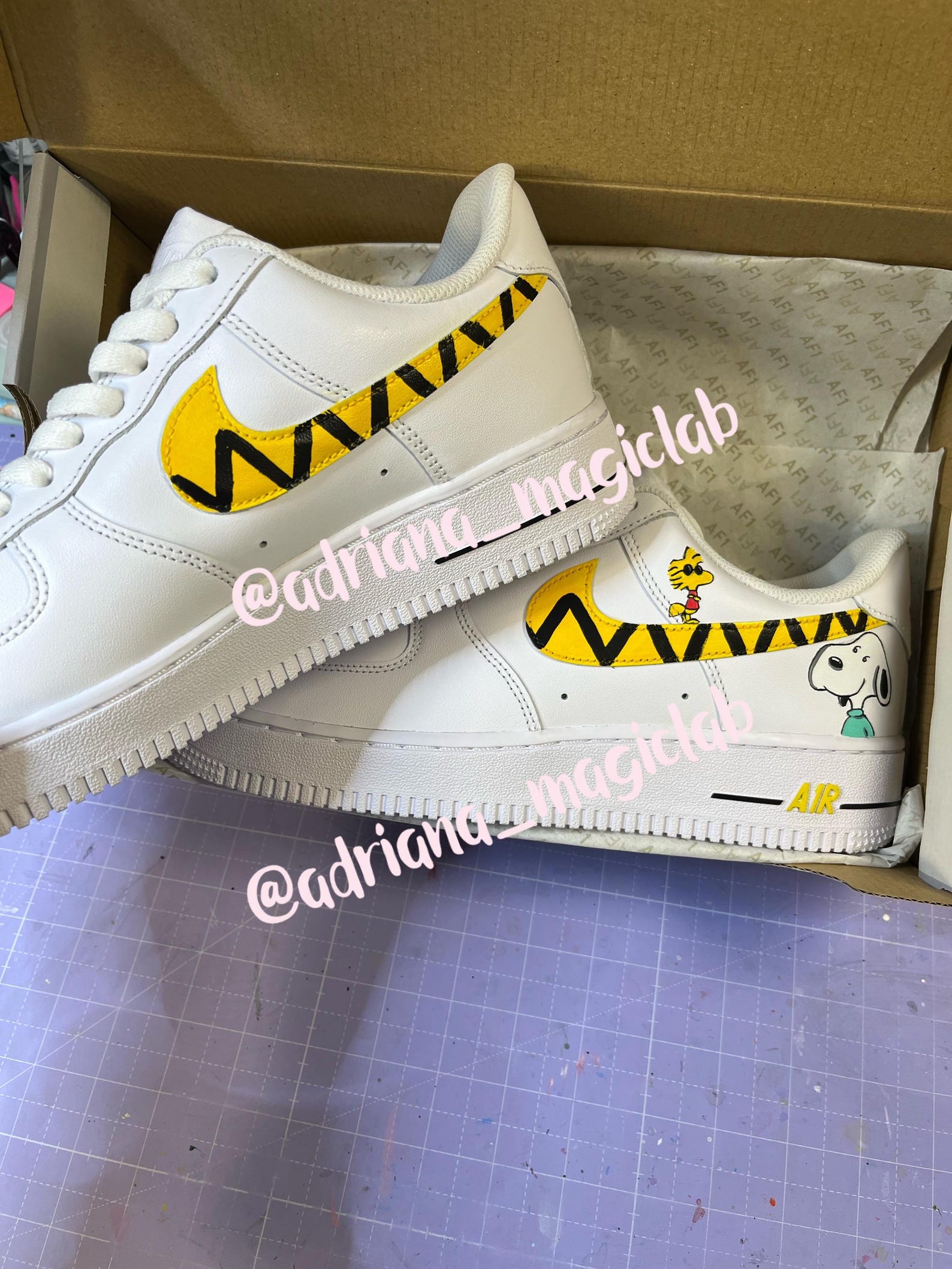Nike Air Force 1 Custom "snoopy", Hand Painted - Etsy