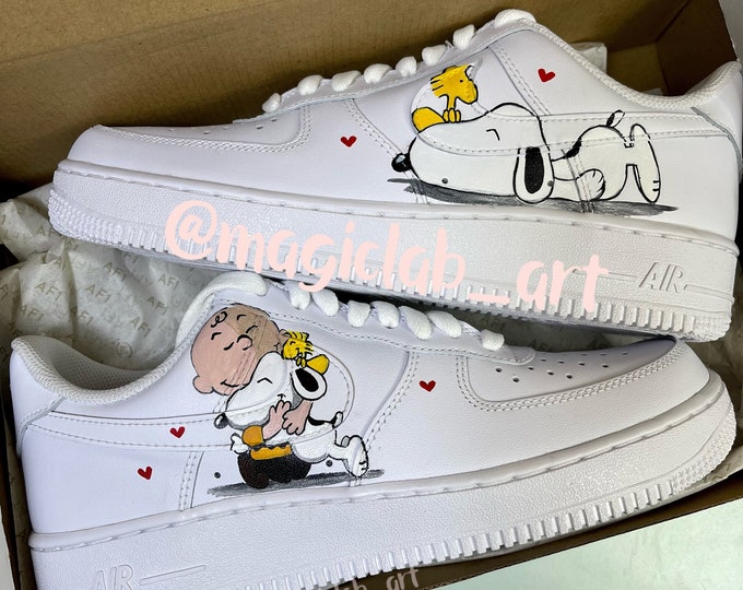 Nike Air Force 1 Custom snoopy Hand Painted - Etsy