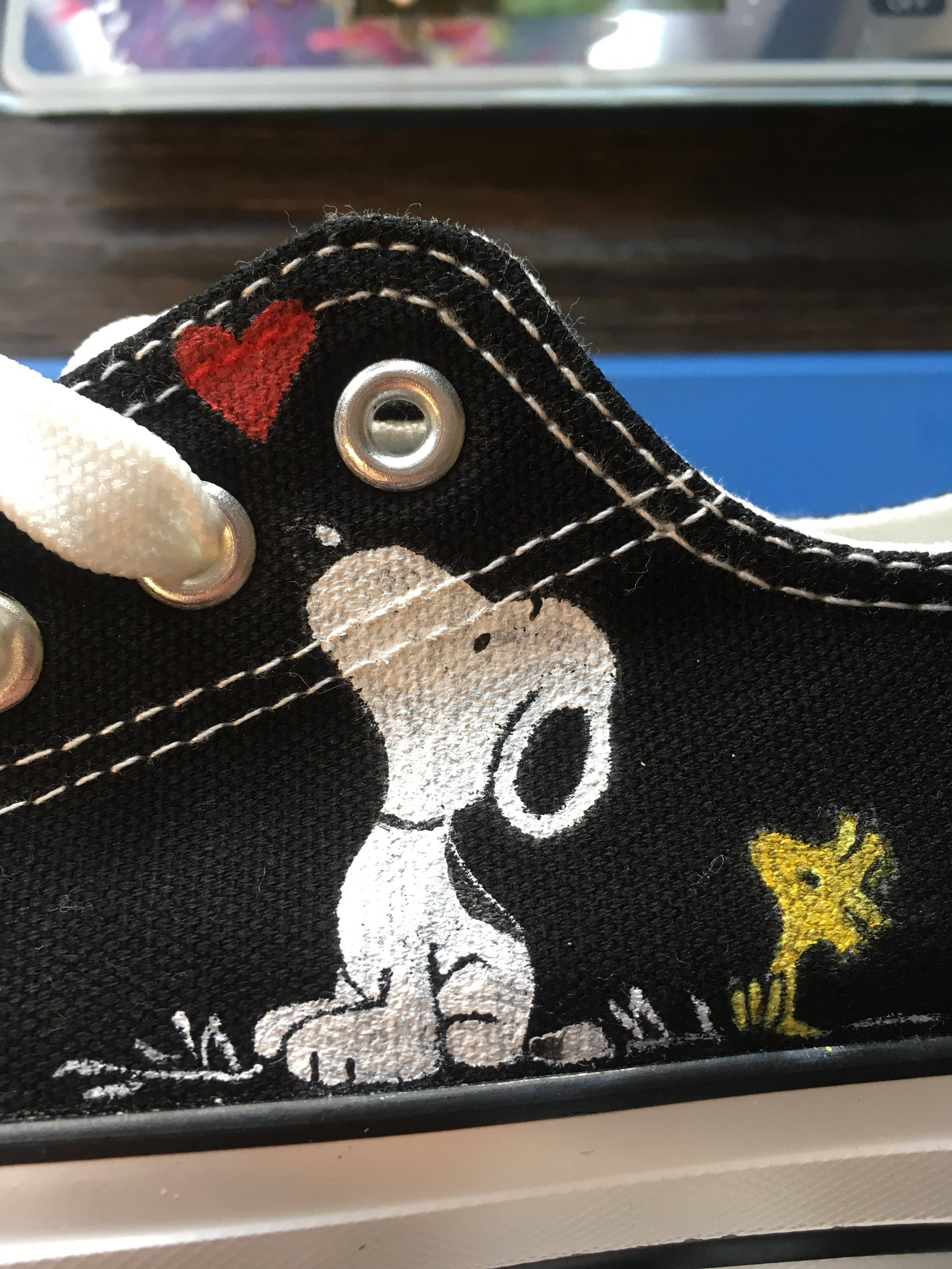Converse All Star Snoopy Sneakers Hand Painted Custom Snoopy - Etsy