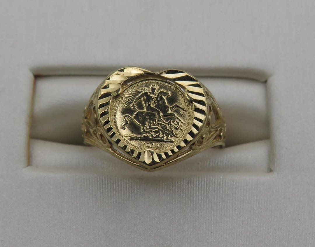 9ct Gold St Christopher Ring - Etsy