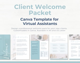 Client Welcome Packet Template New Client Service Guide Virtual Assistant Welcome Packet ...