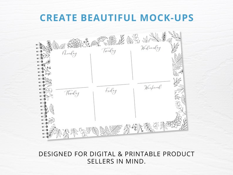 Notebook Mockup Canva Frames Canva Notebook Mockup Book - Etsy