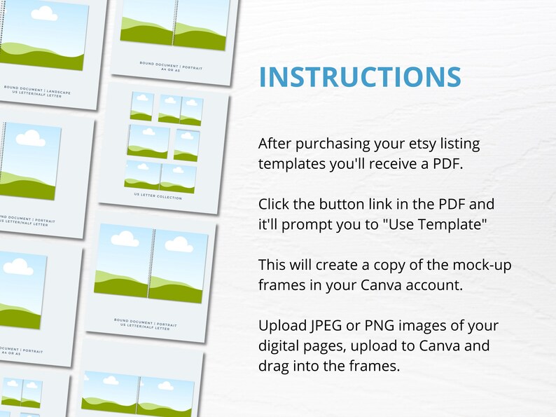 Notebook Mockup Canva Frames Canva Notebook Mockup Book - Etsy