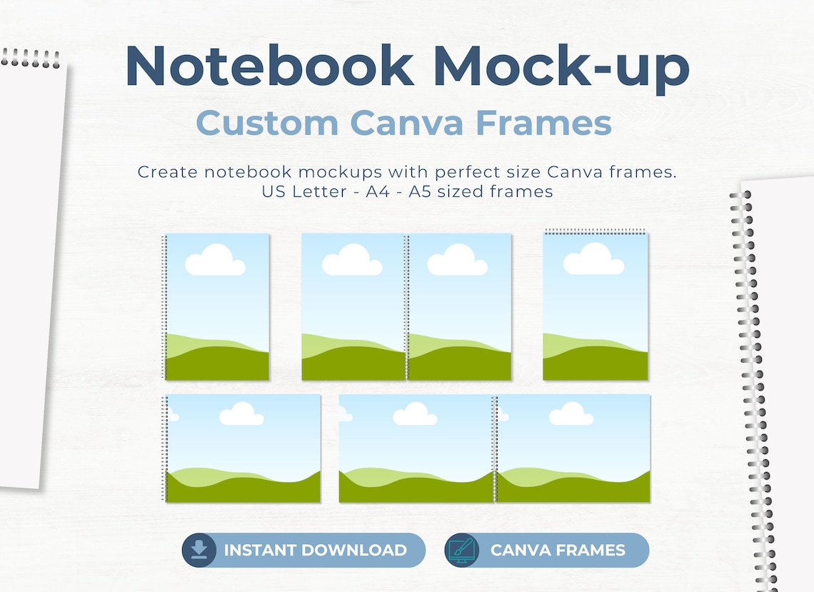Notebook Mockup Canva Frames Canva Notebook Mockup Book Mockup Canva A4 ...