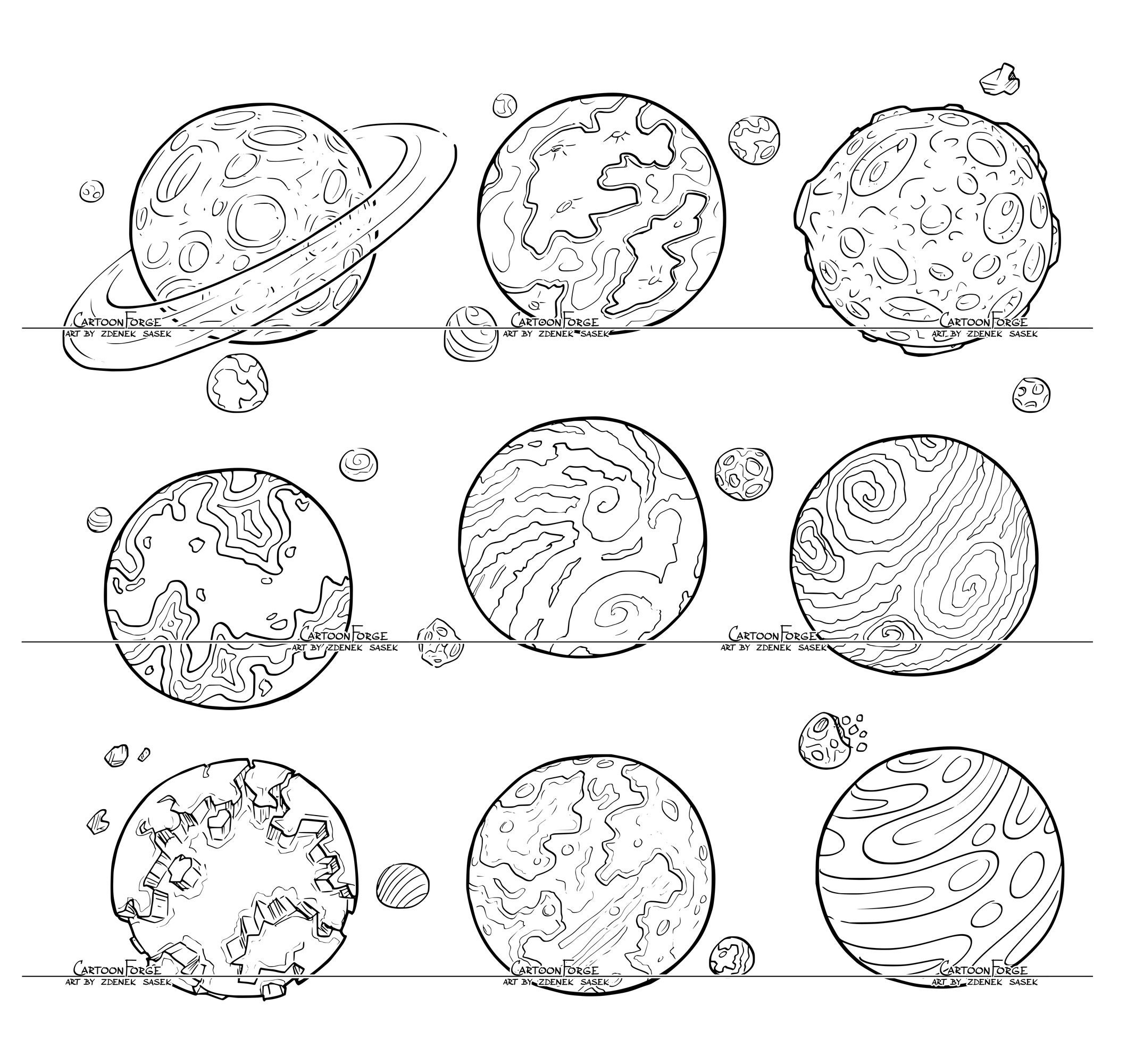 Planets Drawing