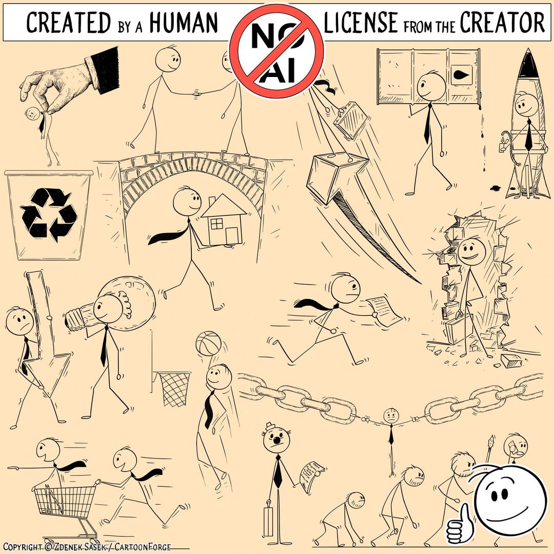 Set of 15 Business Stickman, Stick Man, Stick Figure or Stick ...