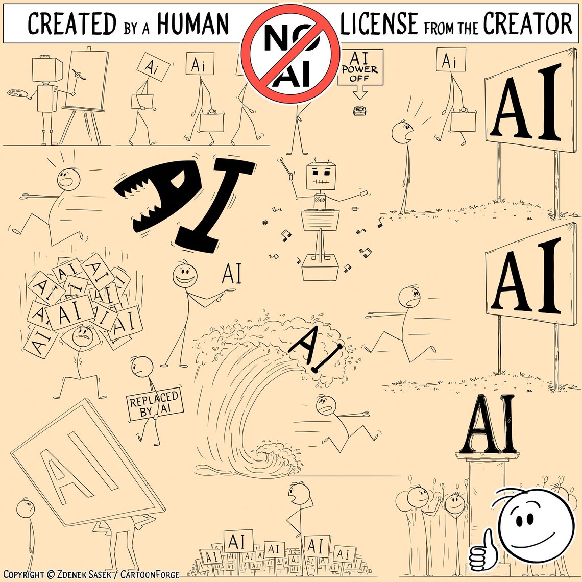 AI Stick Figure Clipart: Businessman Trader Stickman (svg, Png, Eps ...