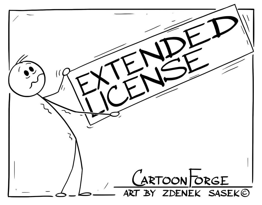 Cartoonforge Extended License for ONE Art or Set - Etsy