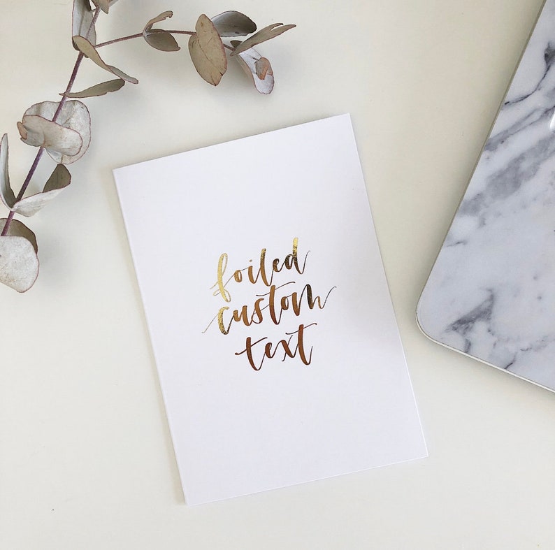 Custom Hand Lettered Card Personalised Custom Text Gift - Etsy Australia