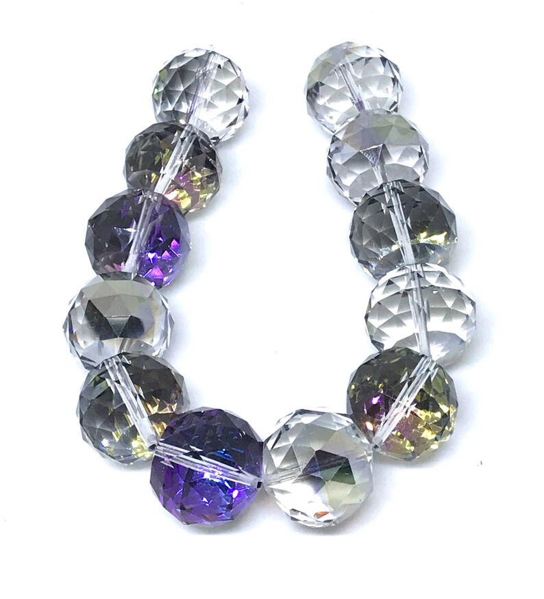25mm Faceted Crystal Beads - Etsy