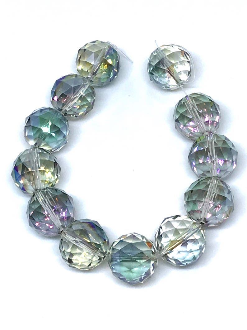 25mm Faceted Crystal Beads - Etsy