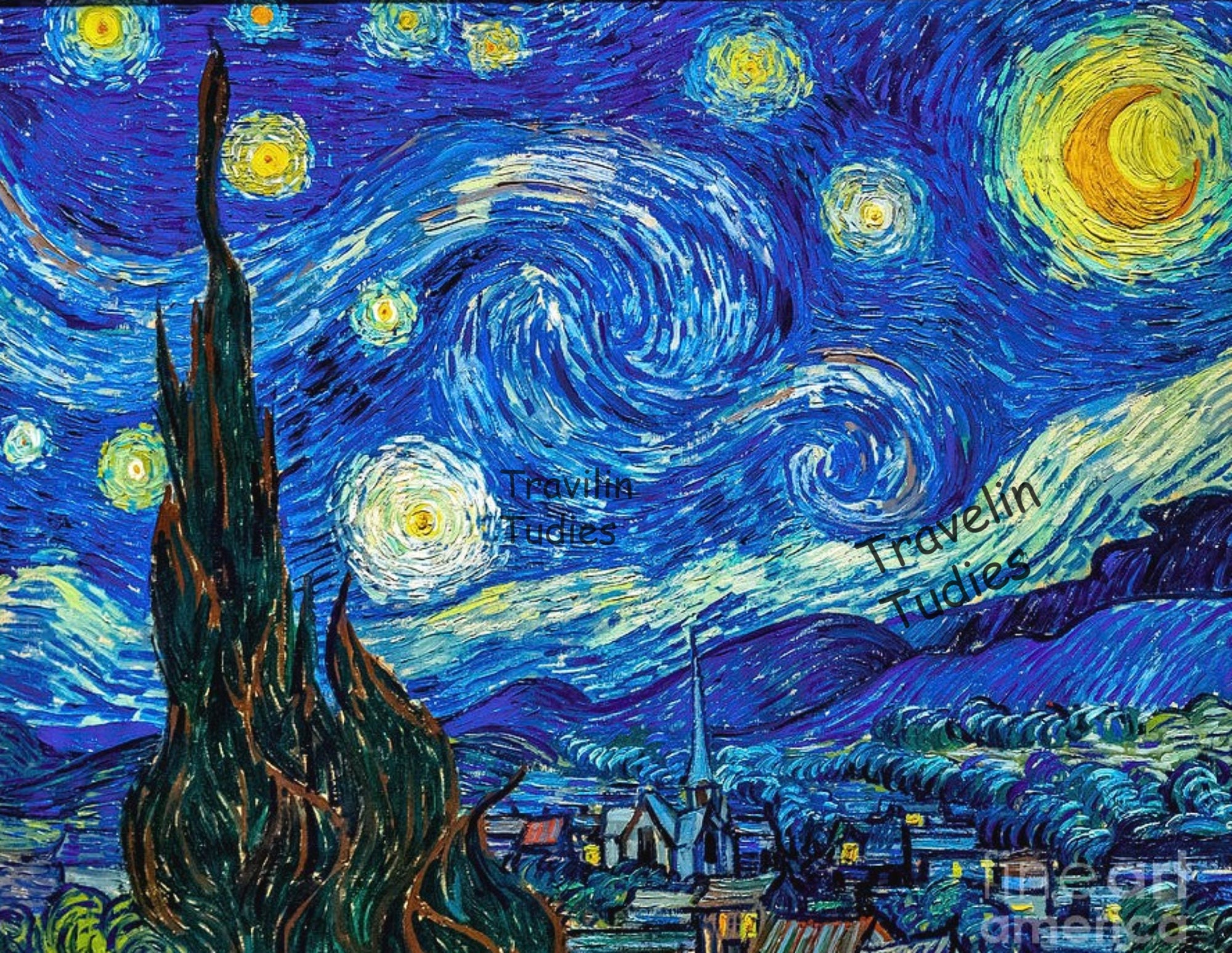 Vincent Van Gogh Starry Night SVG Digital Download | Etsy