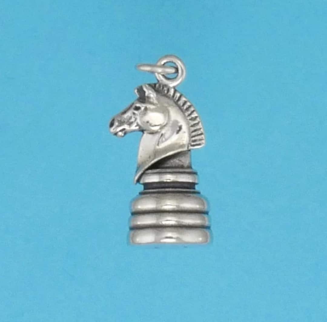 Sterling Silver Knight Chess Piece Charm for Charm Bracelet/pendant - Etsy