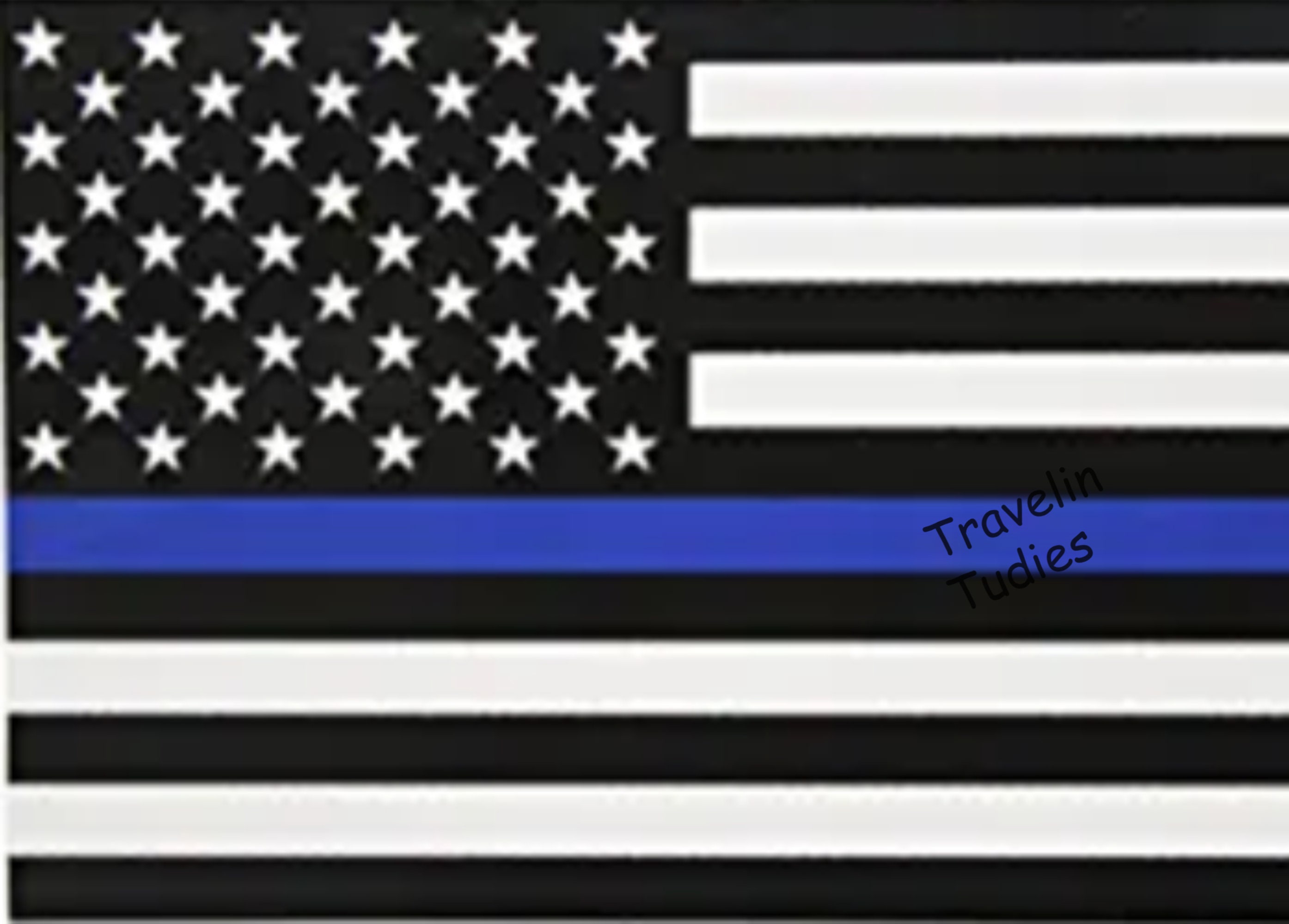 Thin Blue Line Flag SVG Digital Download - Etsy
