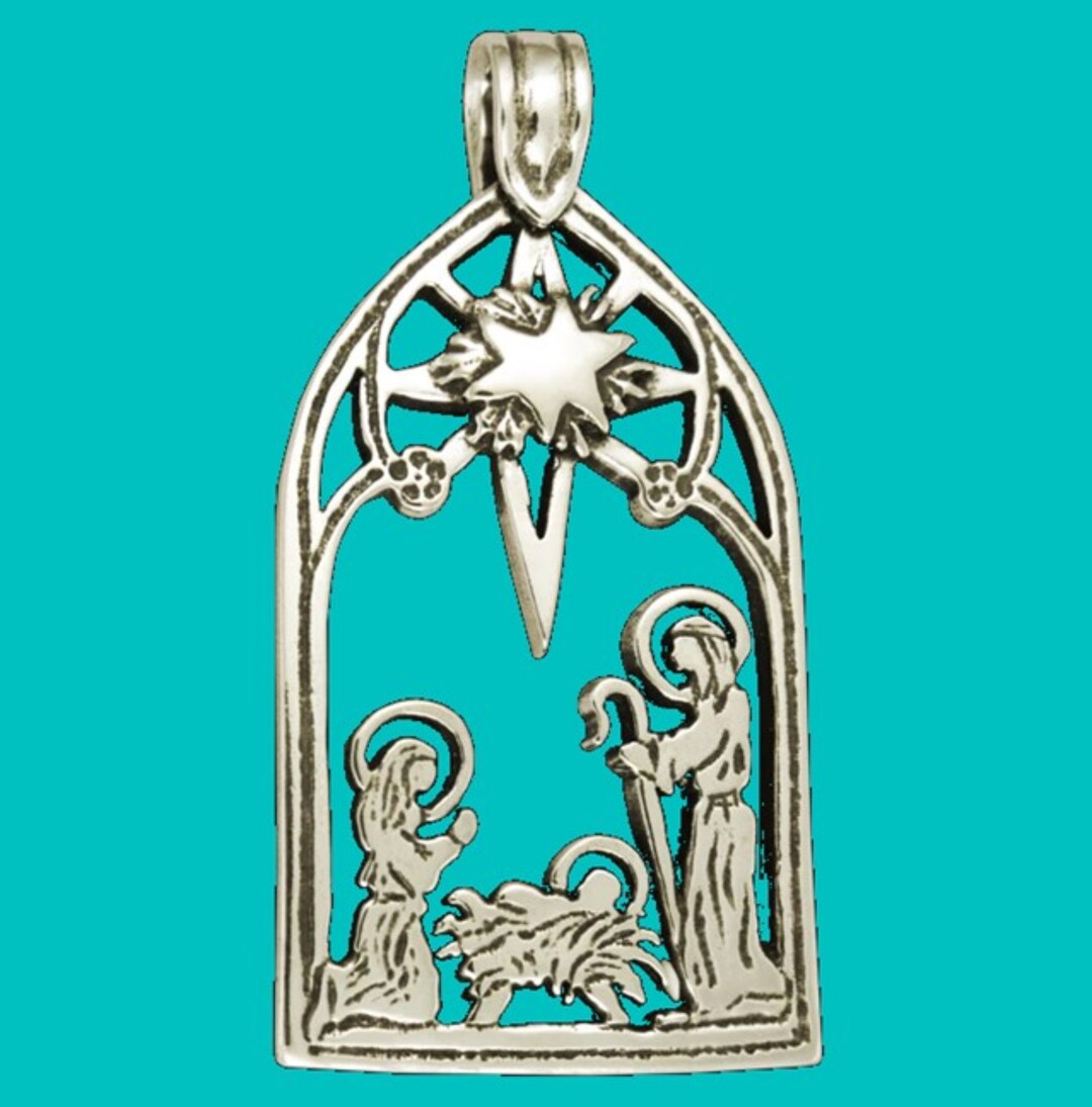 Sterling Silver Christmas Nativity Charm Bracelet Charm Pendant - Etsy