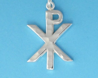 BULK 12 Chi Rho Cross Charm Pendant Silver by TIJC SP0001B - Etsy
