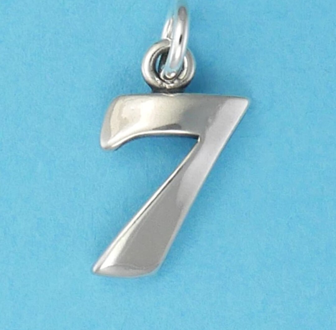 Sterling Silver Number Charm 7 Charm Bracelet Charm Pendentif - Etsy France