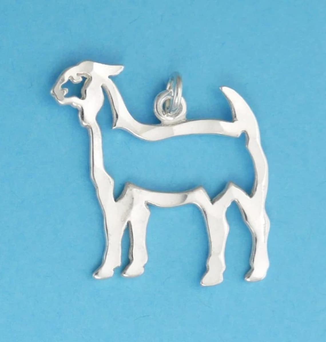 Sterling Silver Goat Charm - Etsy