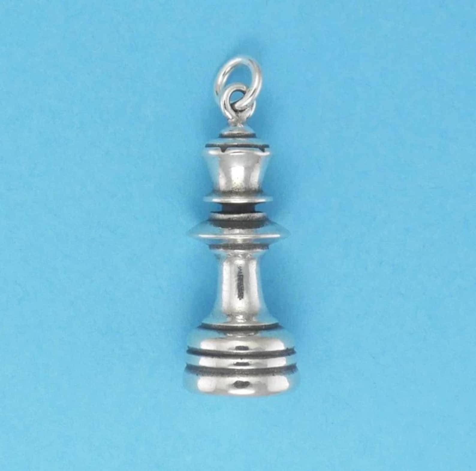 Sterling Silver Queen Chess Piece Charm for Charm Bracelet/pendant - Etsy