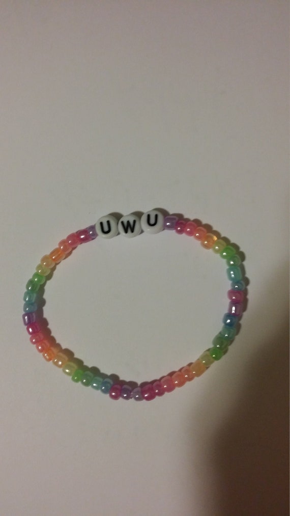 UWU Friendship Bracelet Pastel Rainbow | Etsy