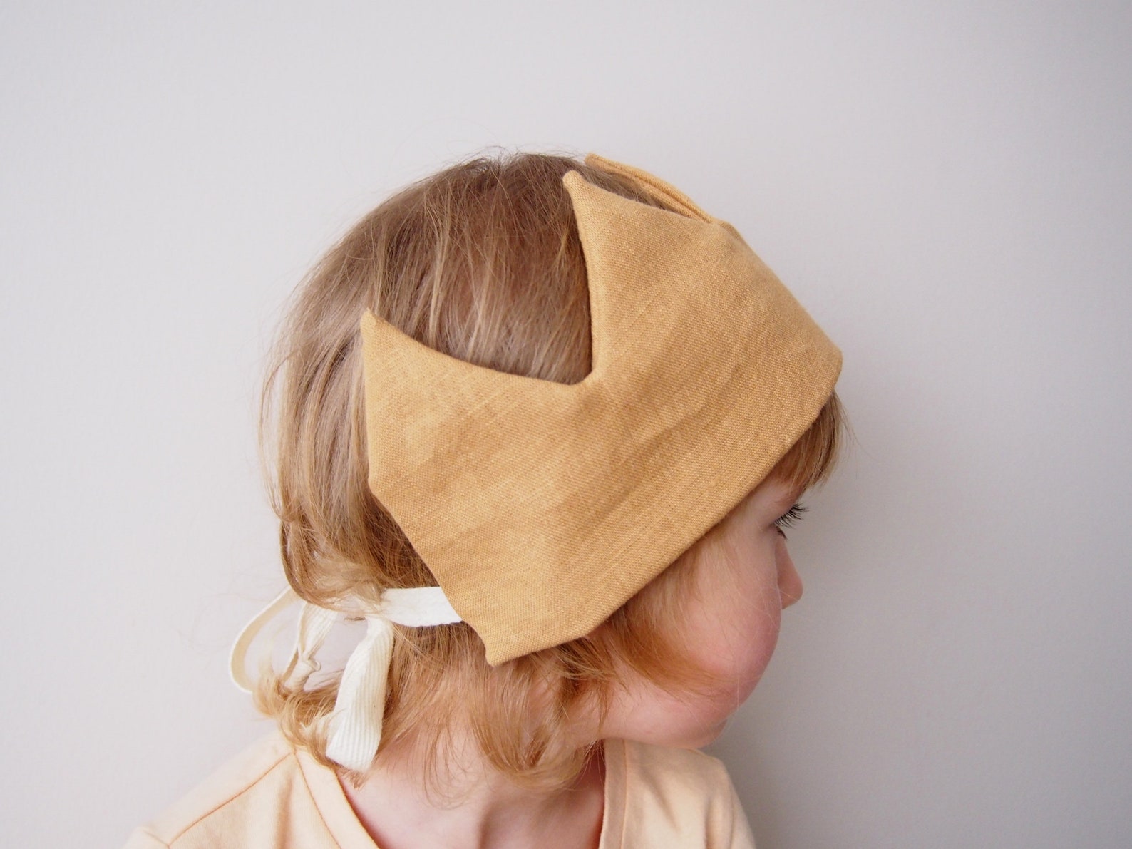 Brown Linen Birthday Crown. Play Crown. Kids Crown for - Etsy