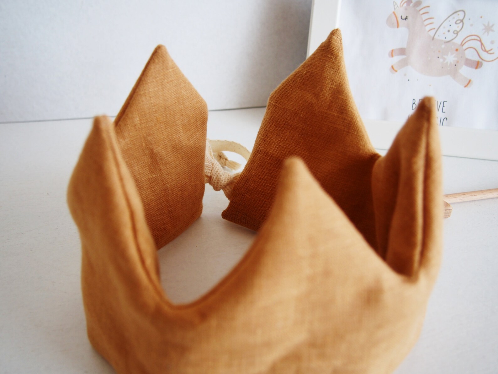 Brown Linen Birthday Crown. Play Crown. Kids Crown for Holidays, Partys ...