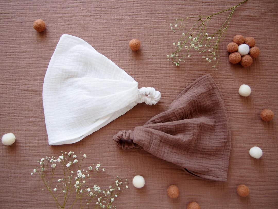 Set of 2 Muslin Headscarf for Girl. Toddler Summer Headwrap. Kids Beach ...