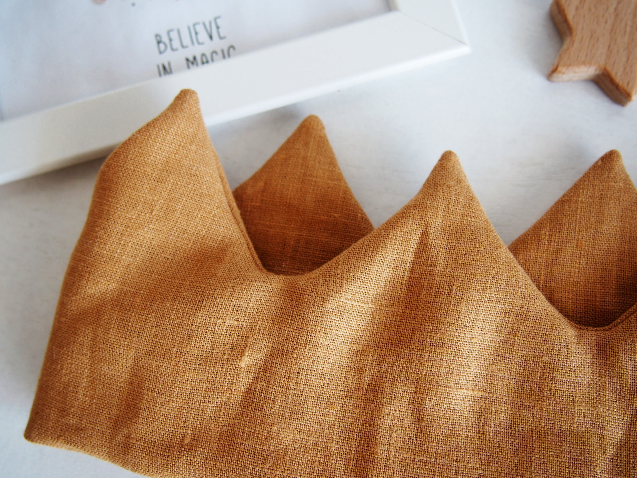 Brown Linen Birthday Crown. Play Crown. Kids Crown for Holidays, Partys ...