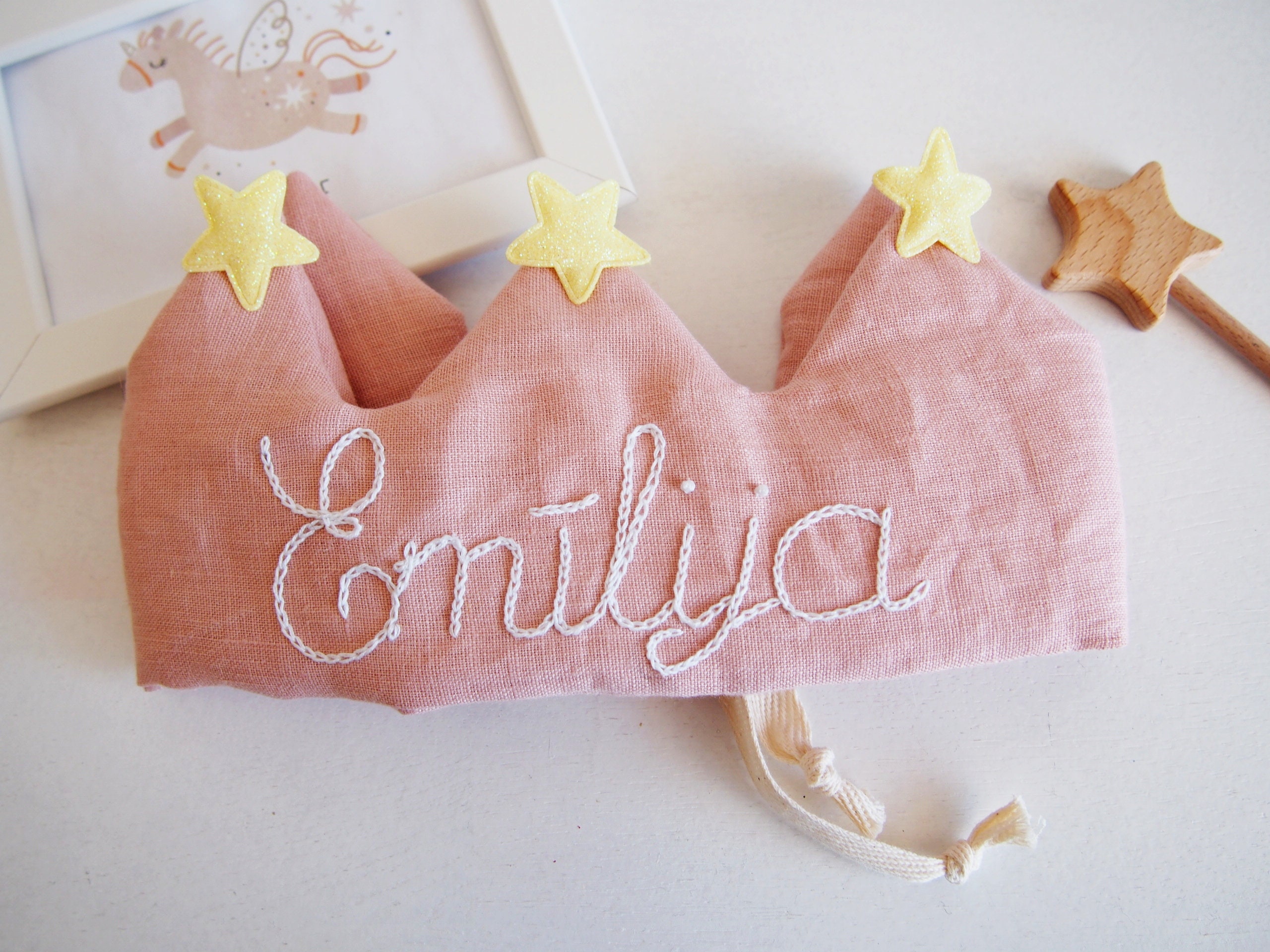 Personalized Birthday Crown for Kids. Name Crown for Girl. Pink Toddler ...