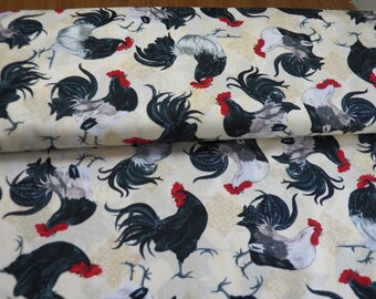 Rooster fabric | Etsy