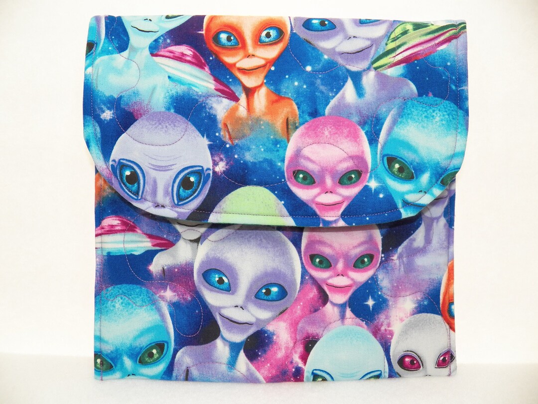 Space Alien Microwave Potato Bag, Quilted Cotton Cooking Pouch - Etsy ...