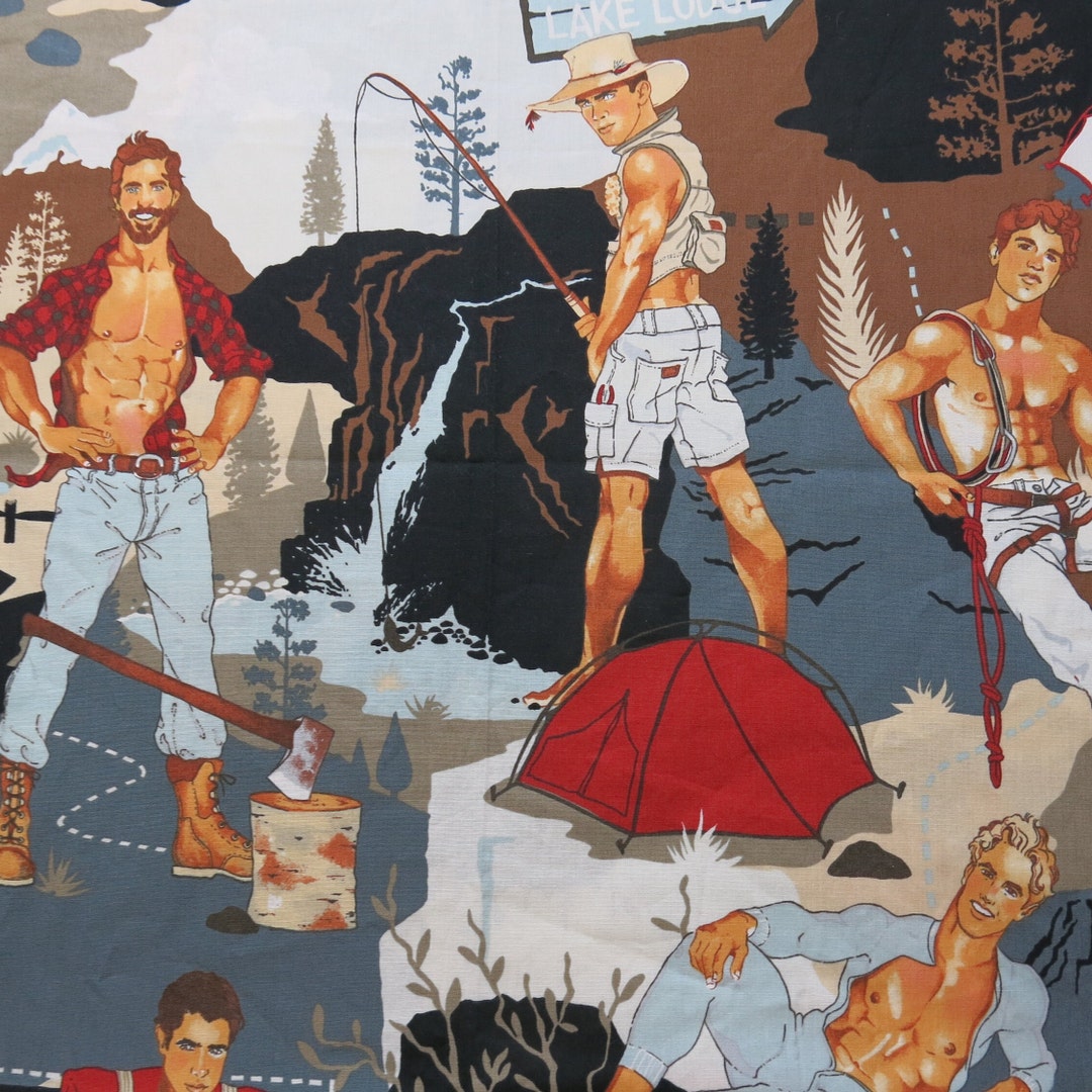 2007 Alexander Henry Fabric the Outdoorsy Type, Handsome Men in the ...