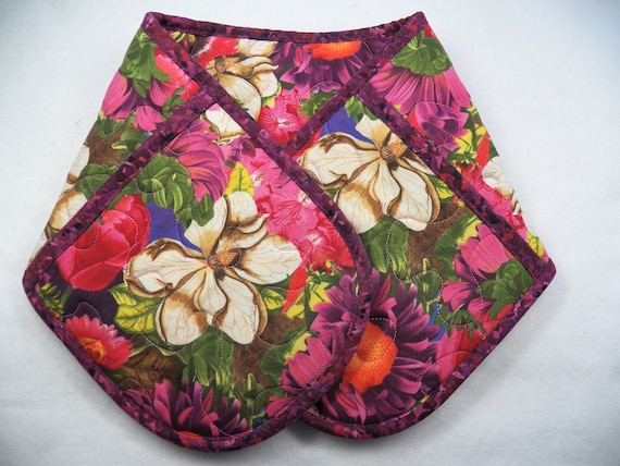 Large Bright Colorful FLORAL Two Handed Oven Mitt Two Handed - Etsy